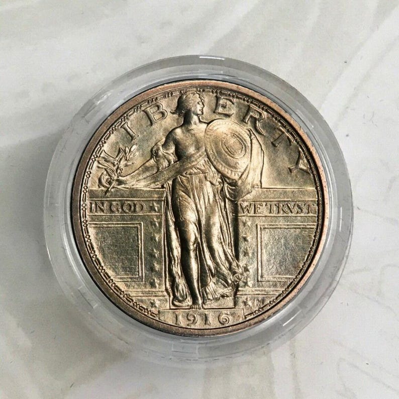 Coins 1916 Standing Liberty Quarter Coin Commemorative Rare Collection ...