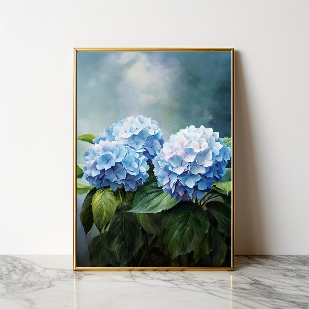 Blue Hydrangeas Digital Print Perfect Gift Printable Wall Art - Etsy