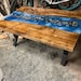 Handmade Epoxy, Blue River Rock, Coffee Table - Etsy