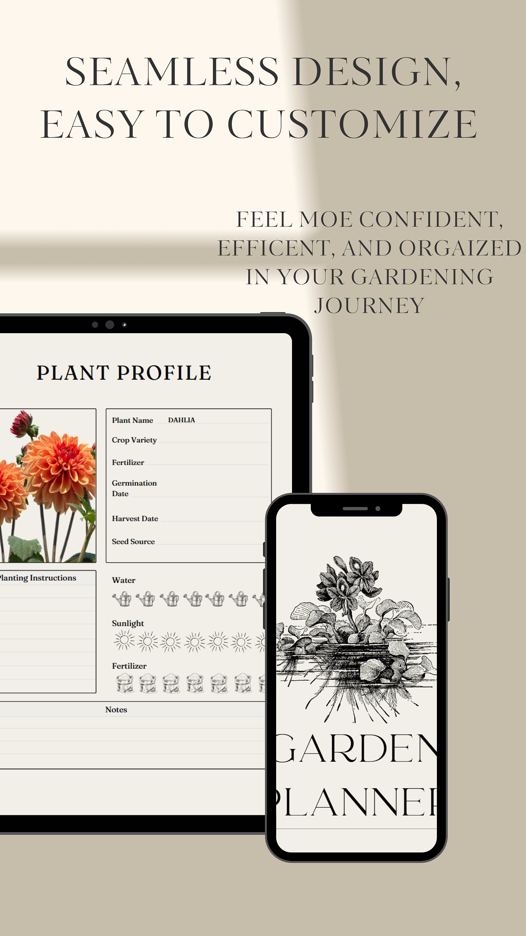 Digital Garden Planner, Journal, Plant Log ,garden Organizer, Plant ...