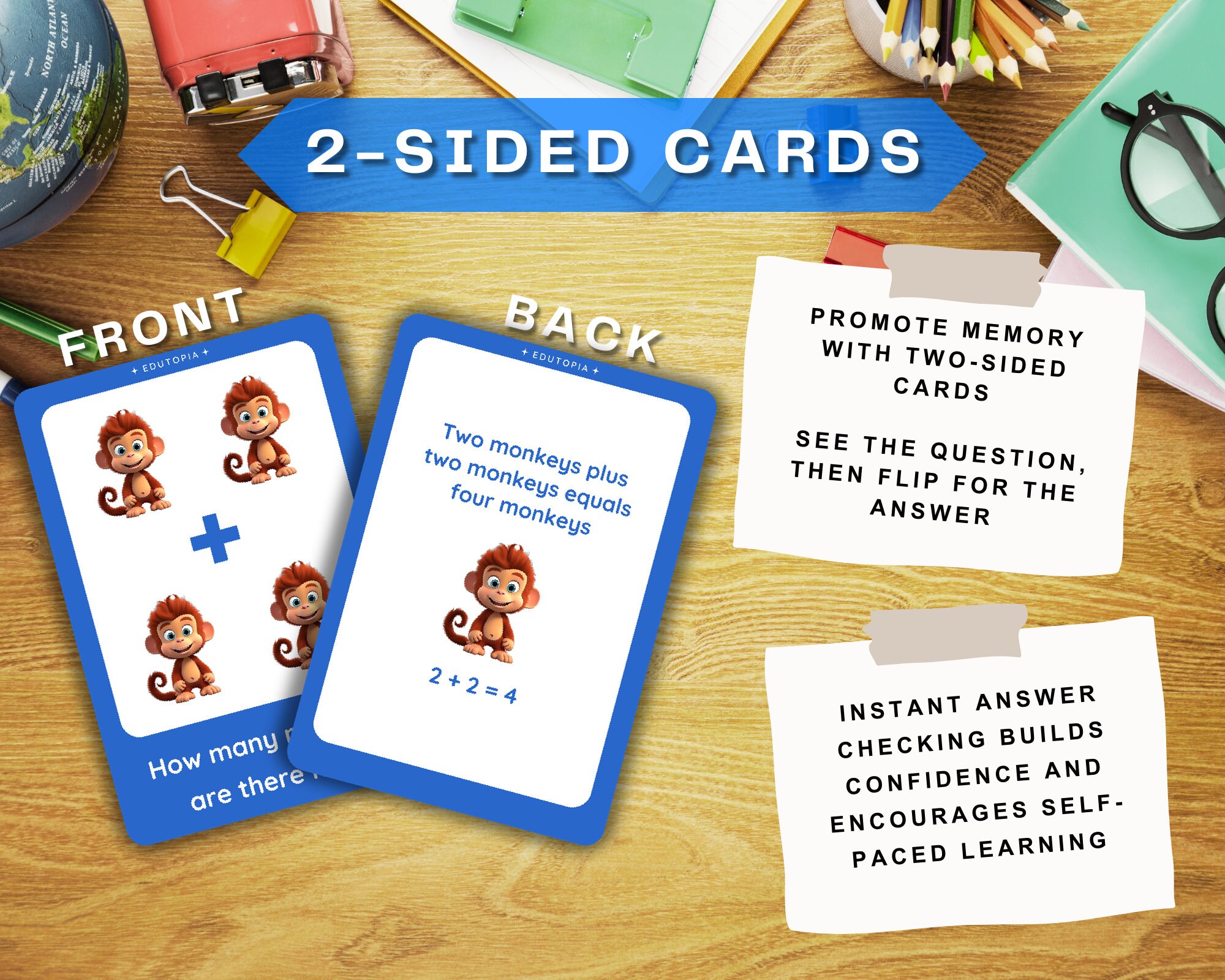 Interactive Addition Flashcards for Kids Fun Animal Math Game, Digital ...