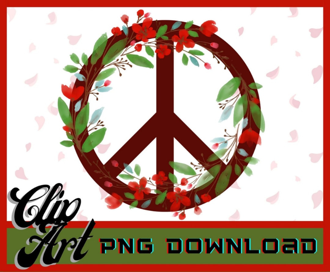 Peace Sign Png, Peace Png, Flowers Png, Instant Download, Png Download ...