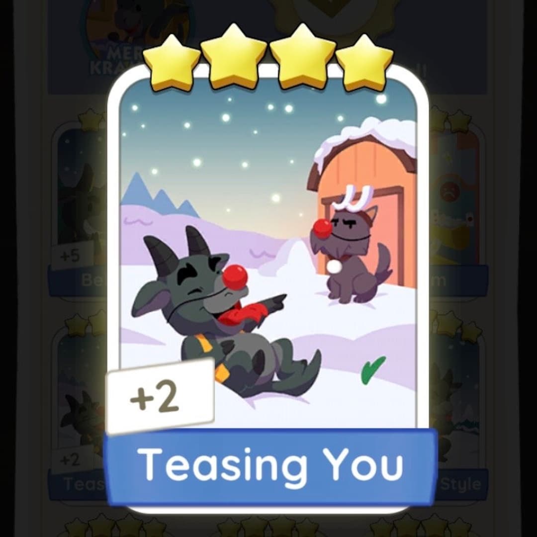 Monopoly GO 4 Star Card Sticker TEASING YOU fast Send - Etsy