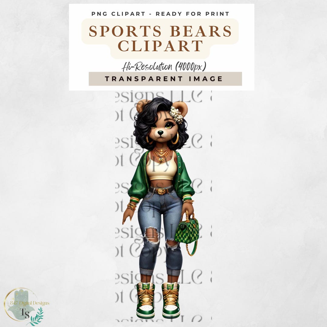 Sports Lady Bear Swag Bears Hip Hop Bear PNG Basketball Design Waco ...