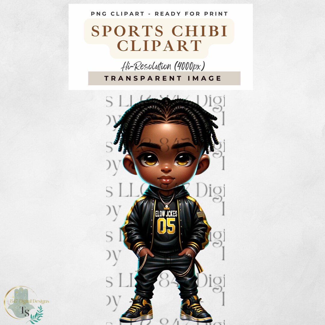 Sports Guy Clipart Yellow Jackets Bee PNG Chibi Football Fan Basketball ...