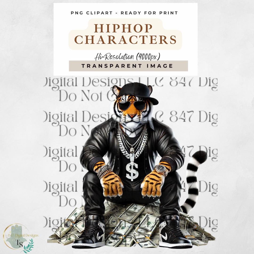 Swag Tiger Hip Hop Tiger PNG Cartoon Tiger Clipart Gangsta Tiger ...