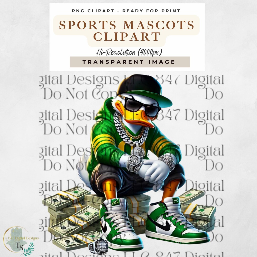 Sports Duck Swag Ducks Hip Hop Duck Basketball Design Football Game Day ...