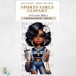 Sports Girl Clipart Chibi Football Fan PNG Clipart Football Shirt ...