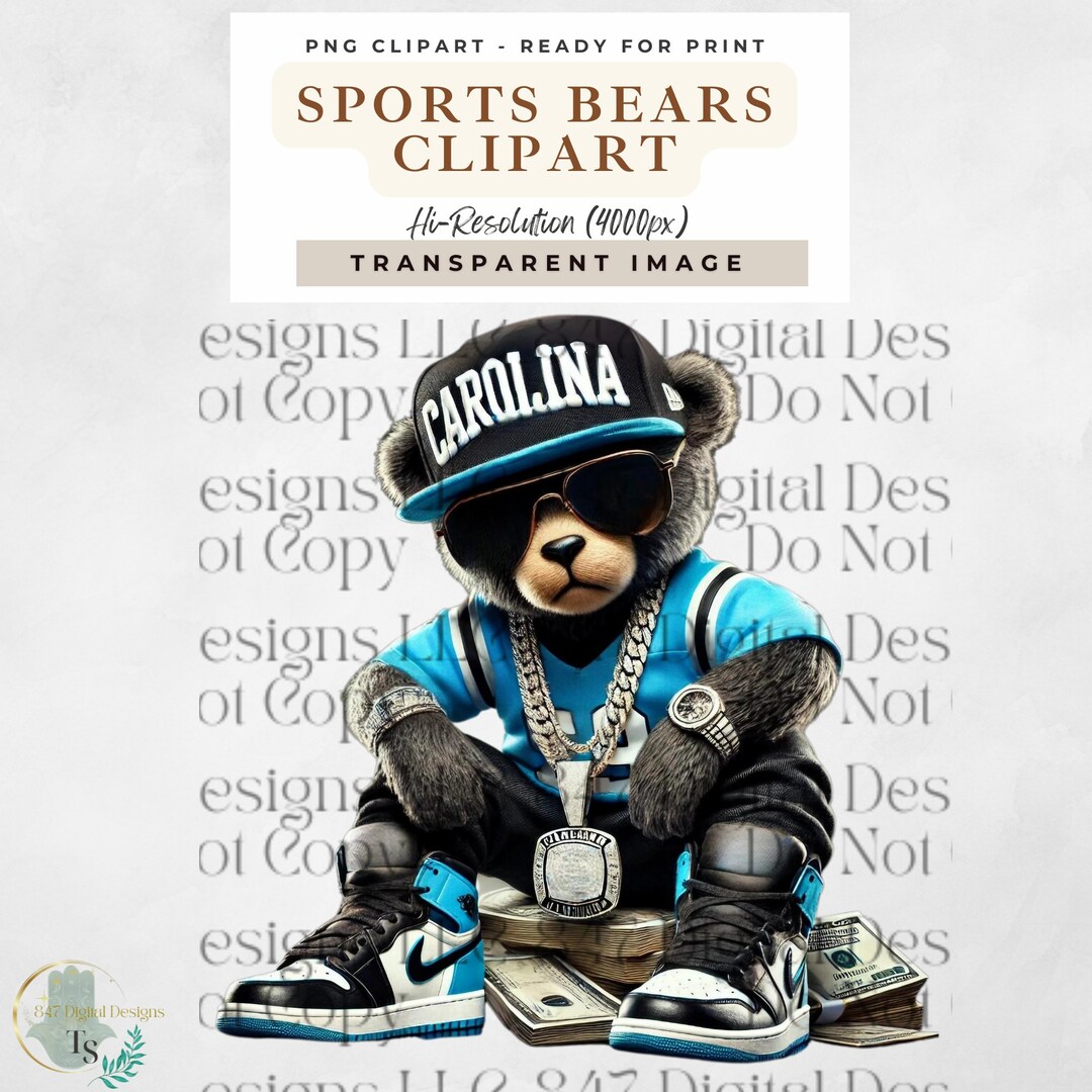 Sports Swag Bear Hip Hop Teddy Bear PNG Clipart Football Shirt Football ...