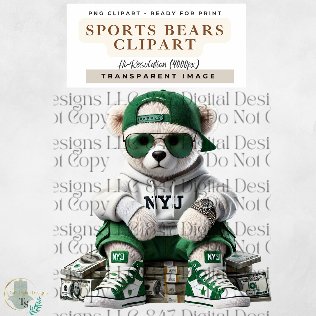 Sports Swag Bear Hip Hop Teddy Bear PNG Clipart Football Shirt Football ...