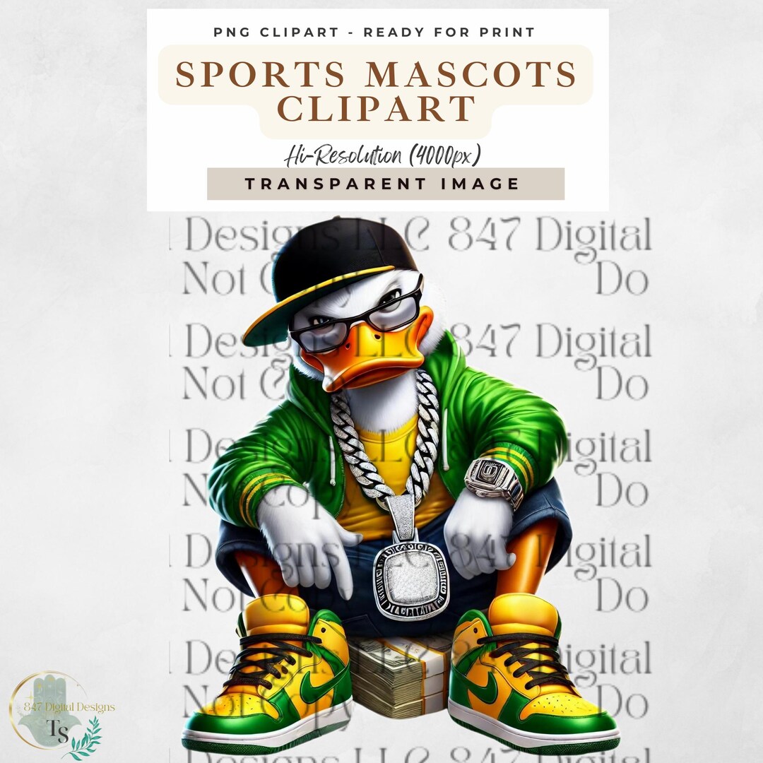 Sports Duck Swag Ducks Hip Hop Duck Basketball Design Football Game Day ...