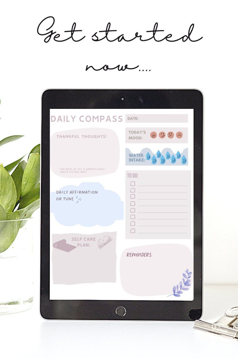 Daily Compass Printable Planner - Etsy