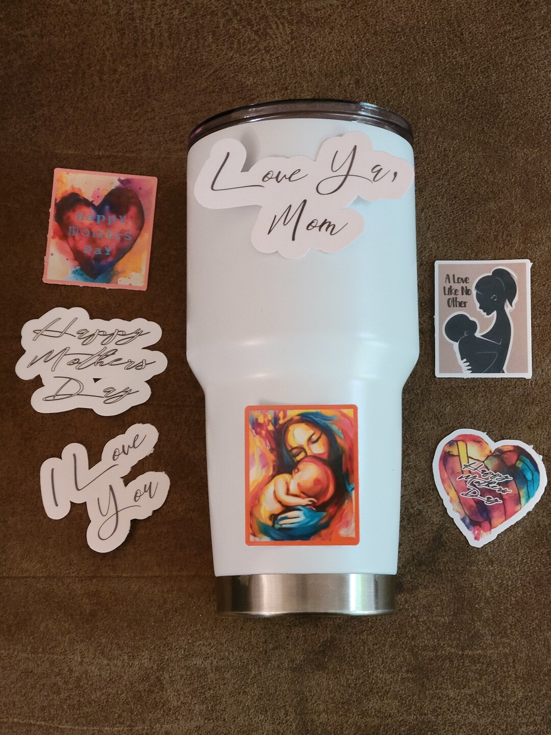 Mother's and Father's Day Stickers, Waterproof, Vynil, Tear Proof, Easy ...