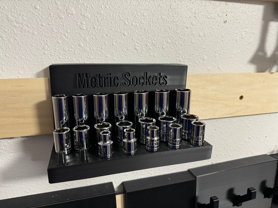 3D Printed French Cleat Metric Socket Organizer 3/8 Inch - Etsy