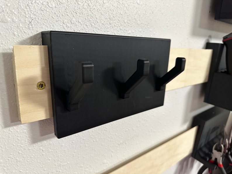 3D Printed French Cleat Triple Hook Holder Versatile Wall Organizer for ...