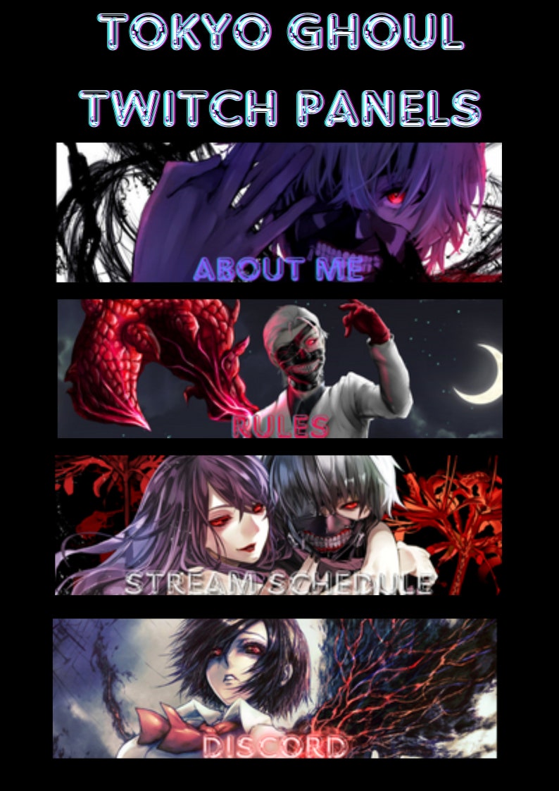 Tokyo Ghoul Twitch Panels & Custom Banner - Etsy