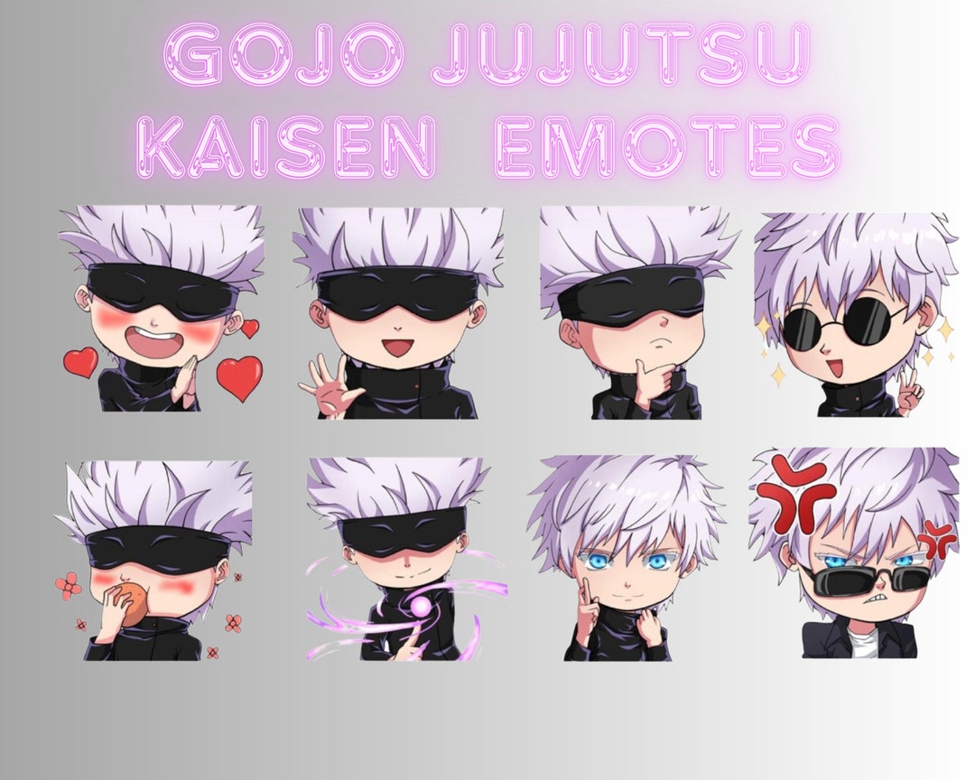Jujutsu Kaisen gojo Twitch Emotes - Etsy