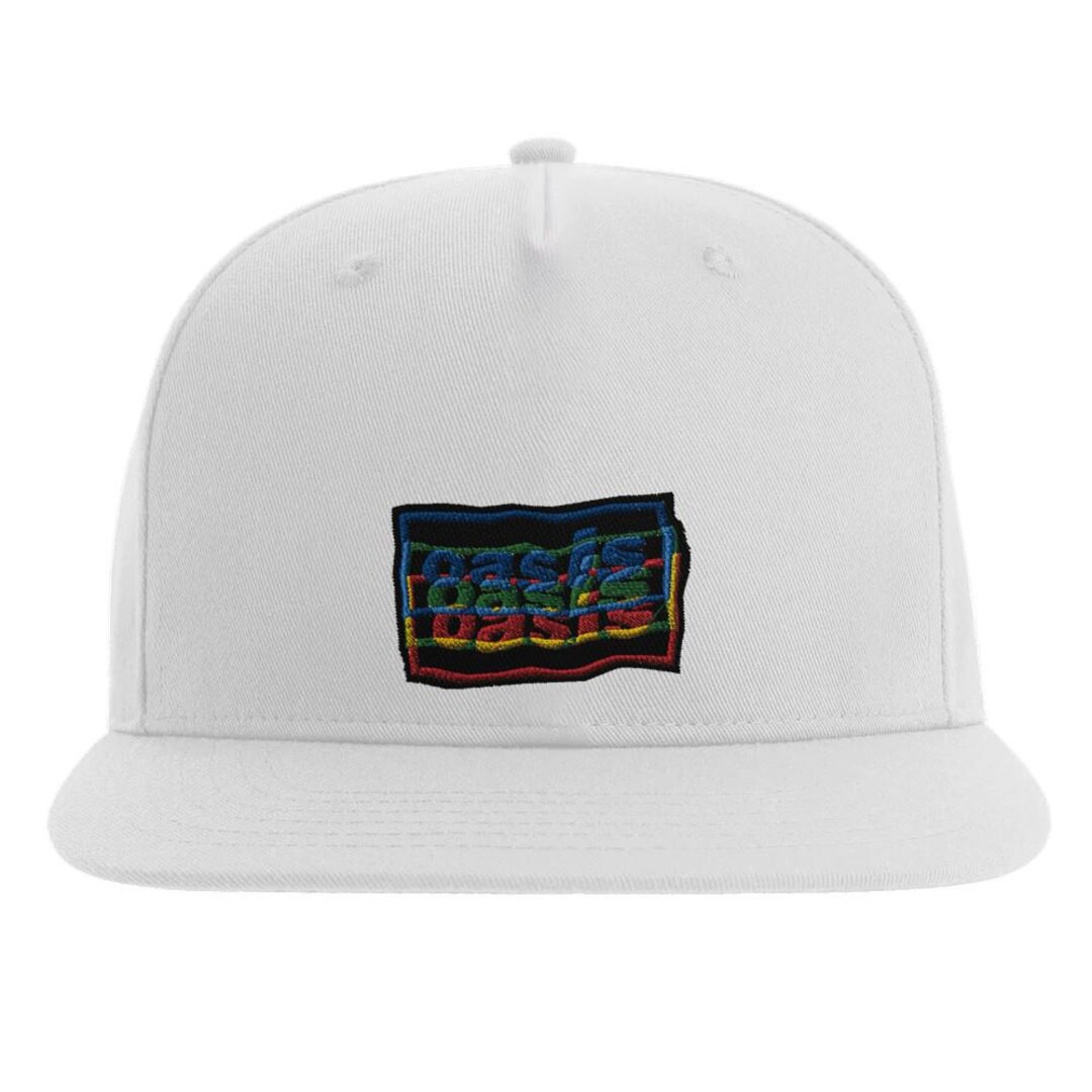 Oasis Trippy Logo Snapback Hat Retro 5-panel Cap Trendy Cotton Twill ...