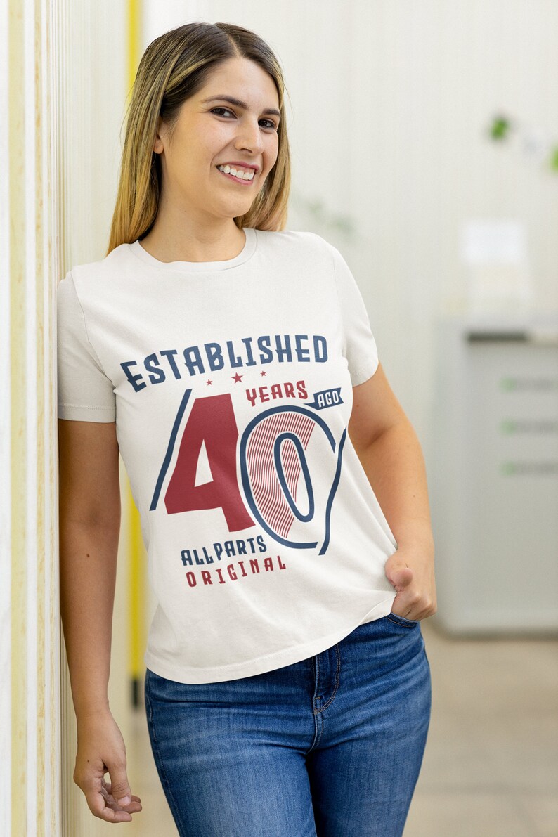 T-shirt 40th Birthday, Customizable T-shirt for Birthdays, 40th-year T ...