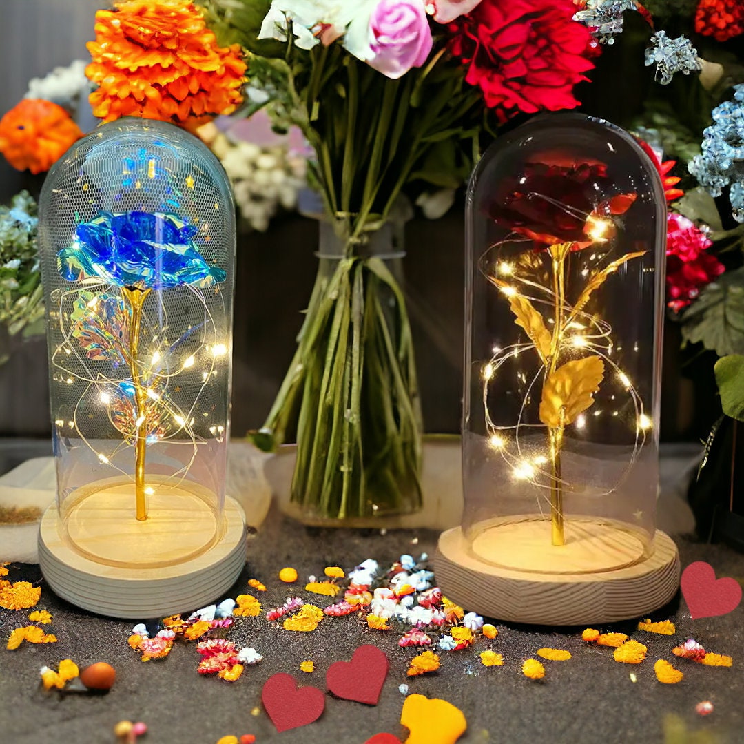 Valentines Rose, LED Light, Eternal Rose, Anniversary Gift, Valentine's ...