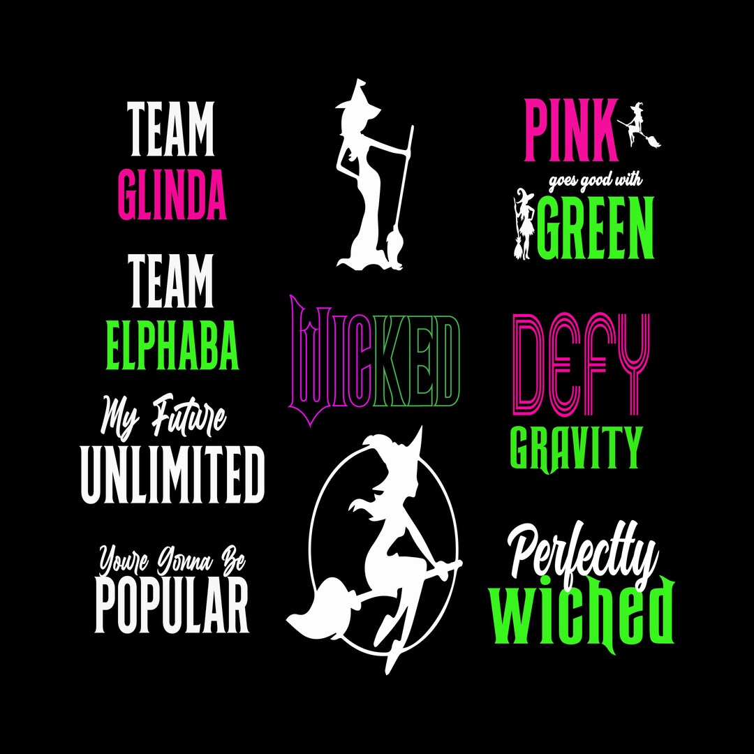 Wicked Movie, Elphaba, Glinda, SVG, PNG, Cricut, Digital Download. - Etsy