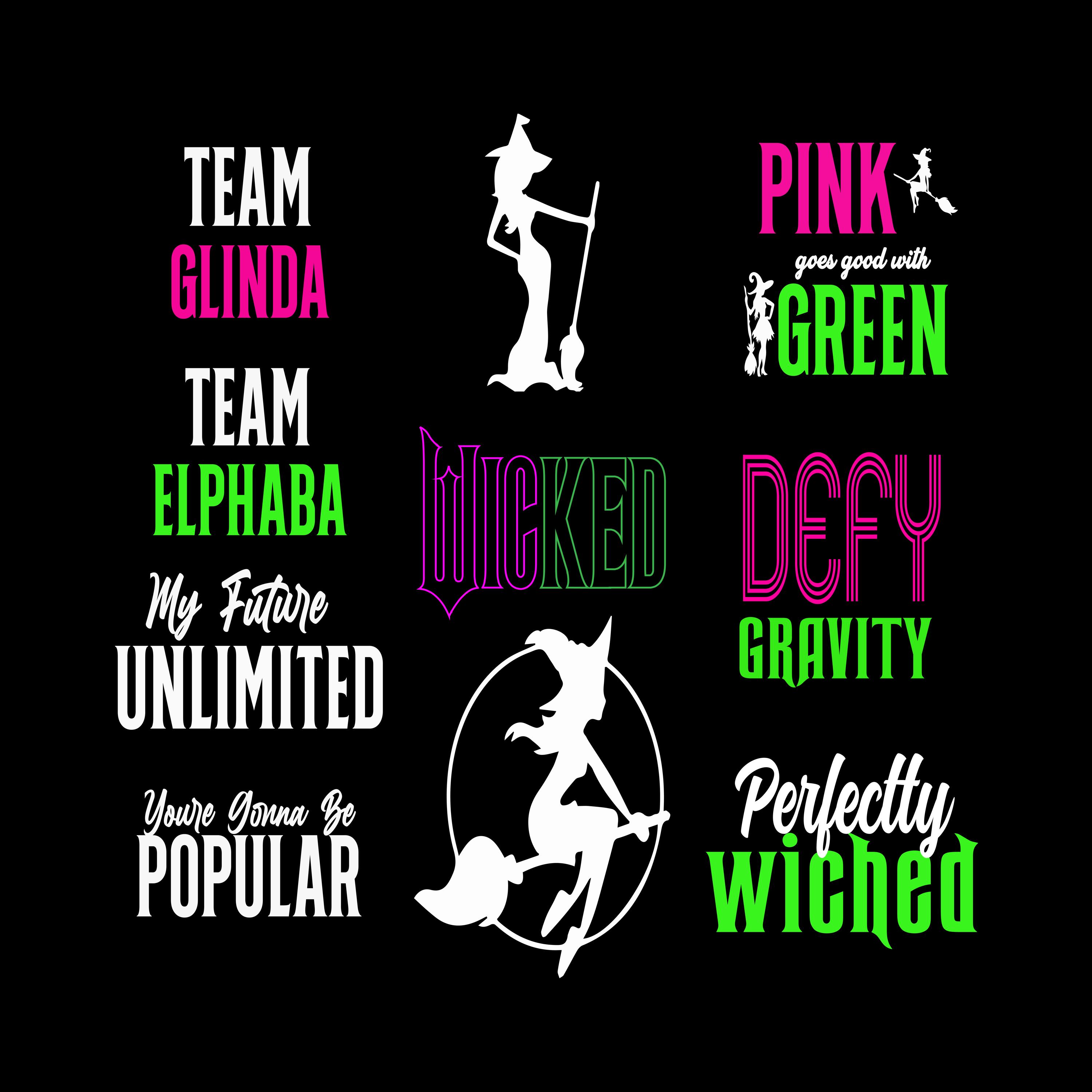 Wicked Movie, Elphaba, Glinda, SVG, PNG, Cricut, Digital Download. - Etsy