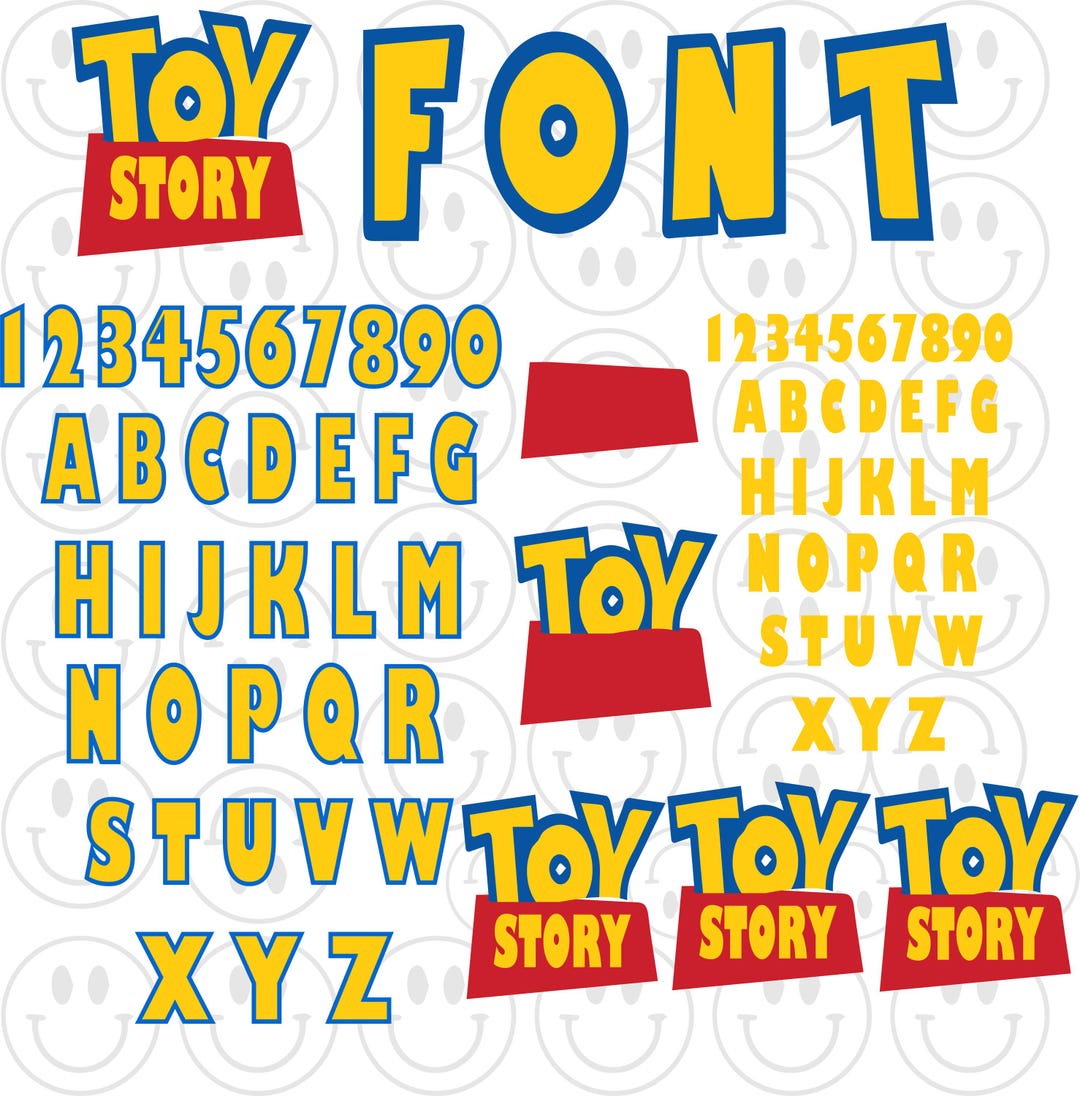 Toy Story FONT SVG, Toy Story SVG, Toy Story Alphabet Svg, Toy Story ...
