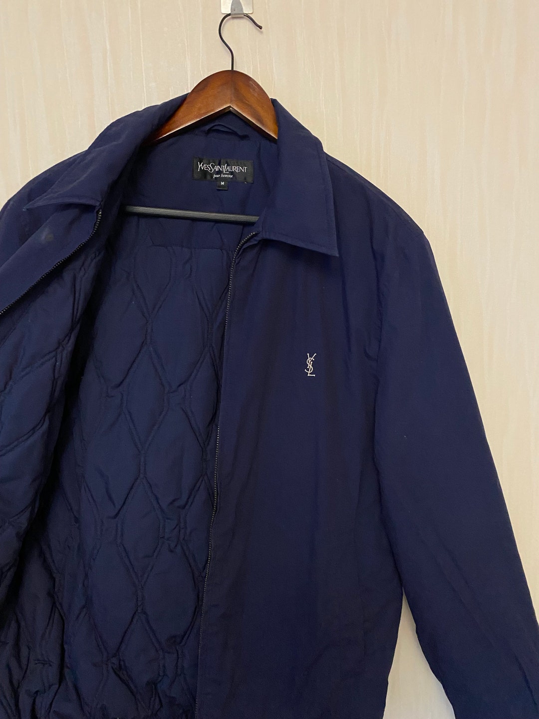 YSL Yvessaintlaurent Vintage Warmed Winter Bomber Jacket - Etsy