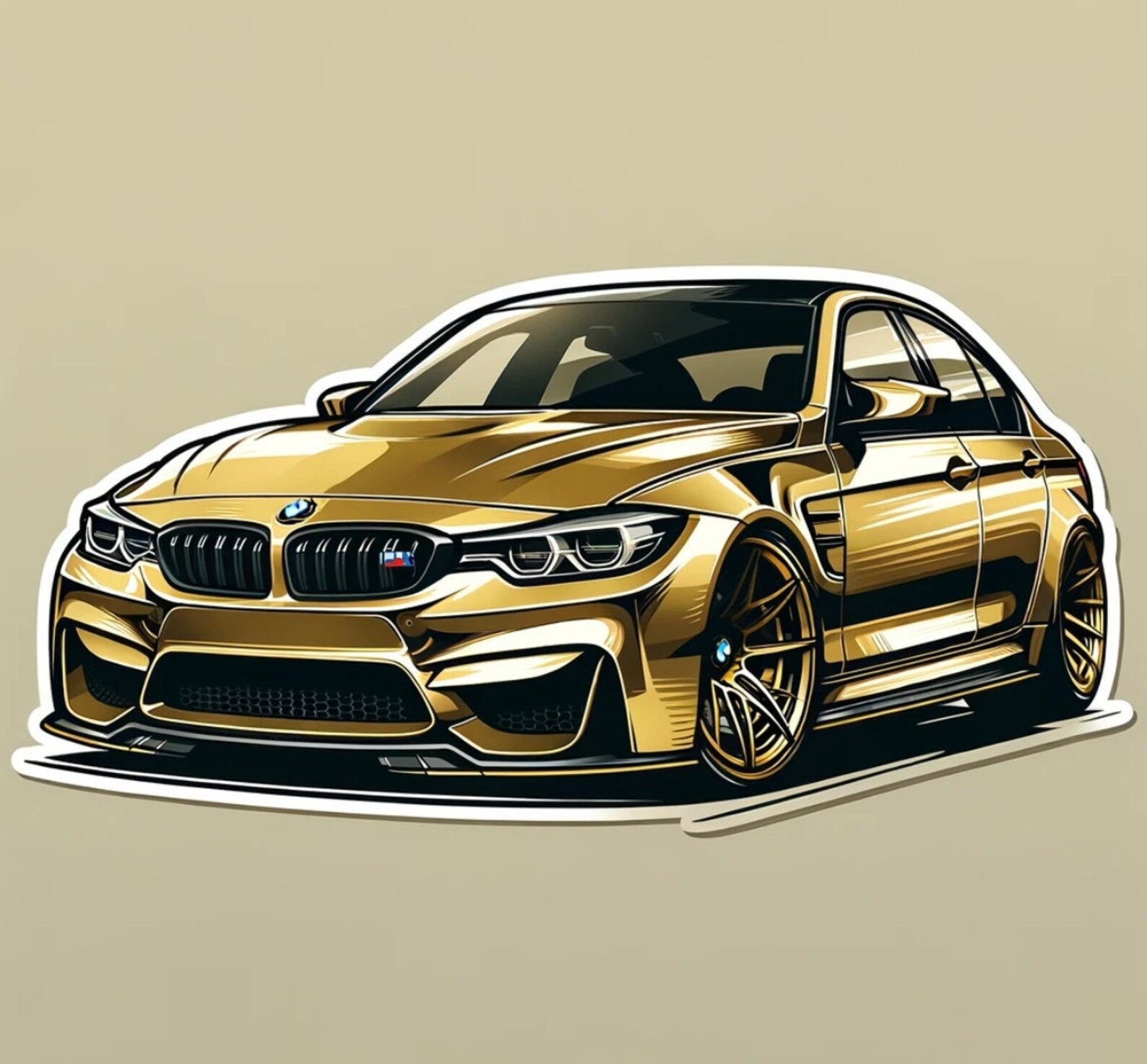 Stickerhub Limited Gold Car Collection - Etsy