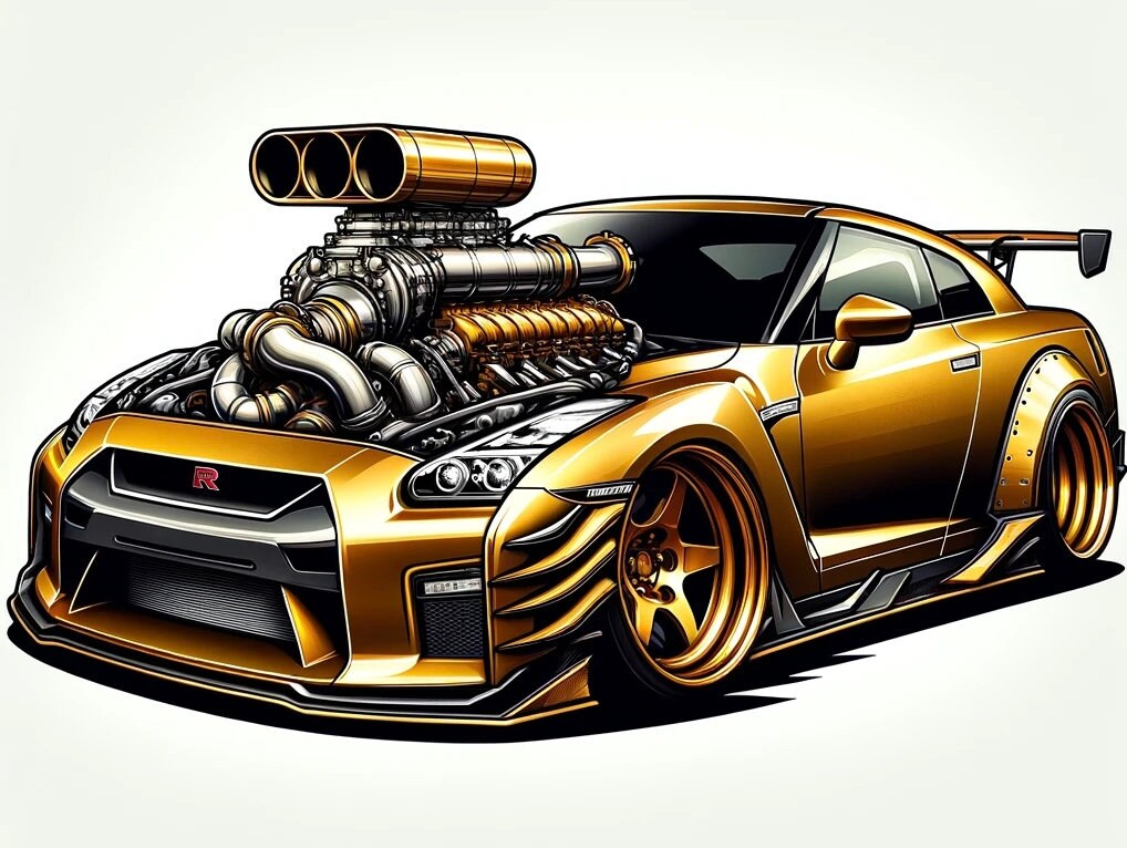 Stickerhub Limited Gold Car Collection - Etsy