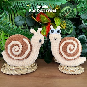 Snail Crochet Pattern, Snail Plush Pattern, Plush Pattern, Beginner ...