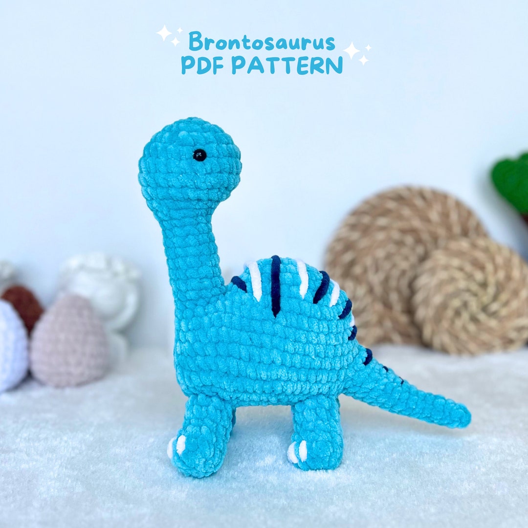 Dinosaur Crochet Pattern, Brontosaurus Crochet, Dinosaur Plush Pattern, Dinosaur Amigurumi, PDF ...