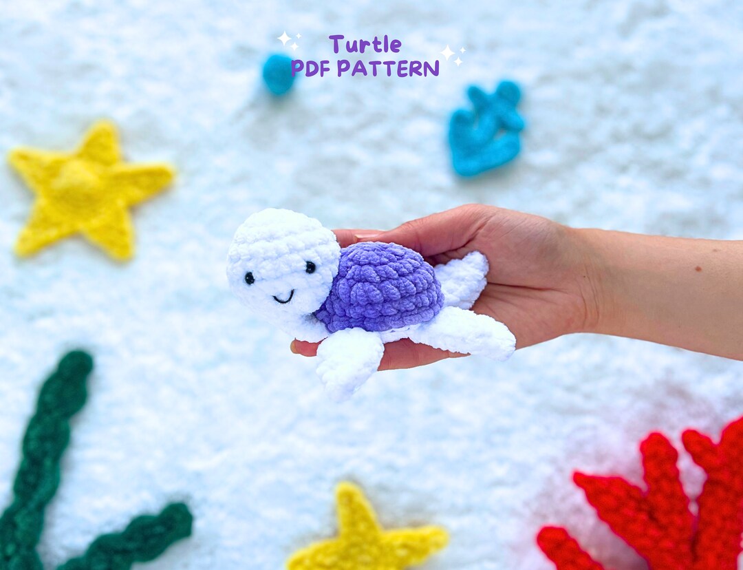 Turtle Crochet Pattern, Sea Animals Pattern, Ocean Toys Pattern, Turtle ...