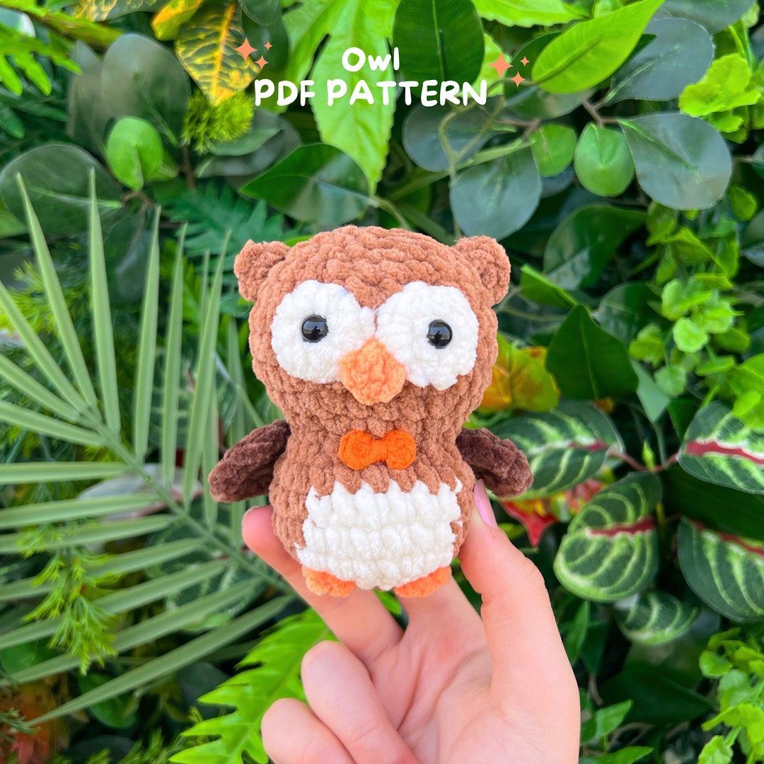 Owl Crochet Pattern, No Sew Owl Crochet, Owl Amigurumi Pattern, Plush ...