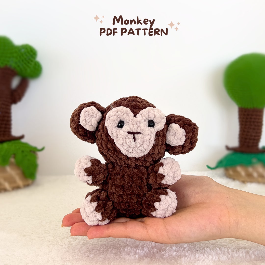 Monkey Crochet Pattern, Safari Animals Crochet Pattern, Amigurumi ...