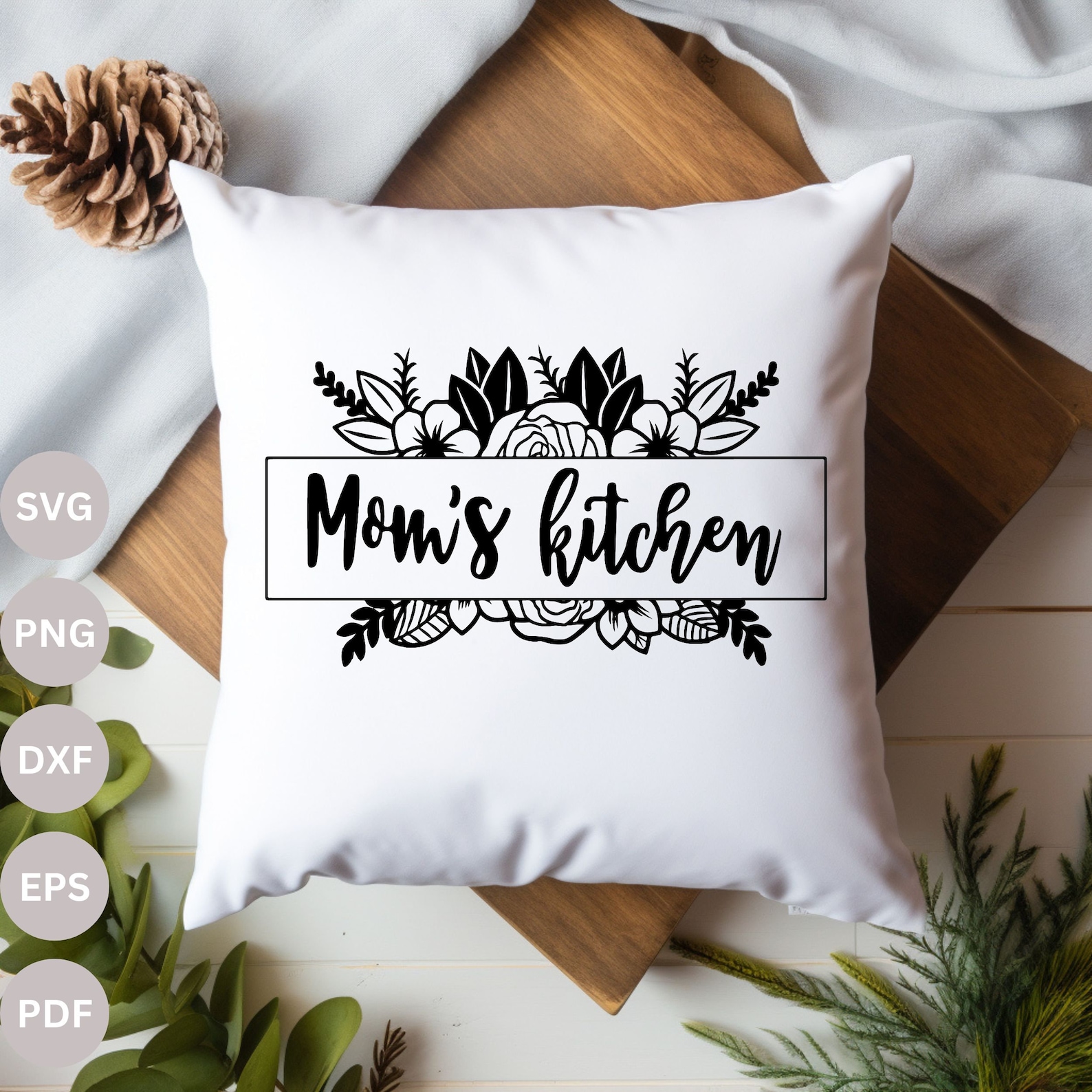 Mom's Kitchen SVG, Kitchen Svg, Mom Svg Files, Monogram Svg, Kitchen ...