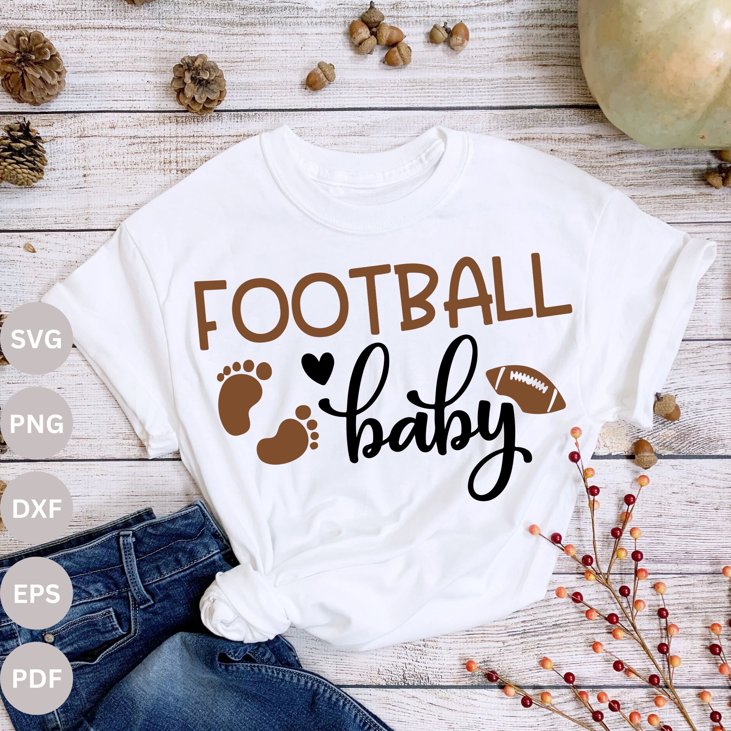 Football Baby SVG, Baby Shirt Svg, Football Svg Designs, Baby Football ...