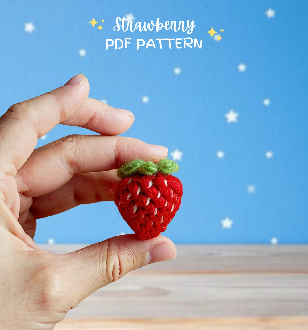 Strawberry Crochet Pattern, Crochet Pattern Amigurumi, Strawberry ...