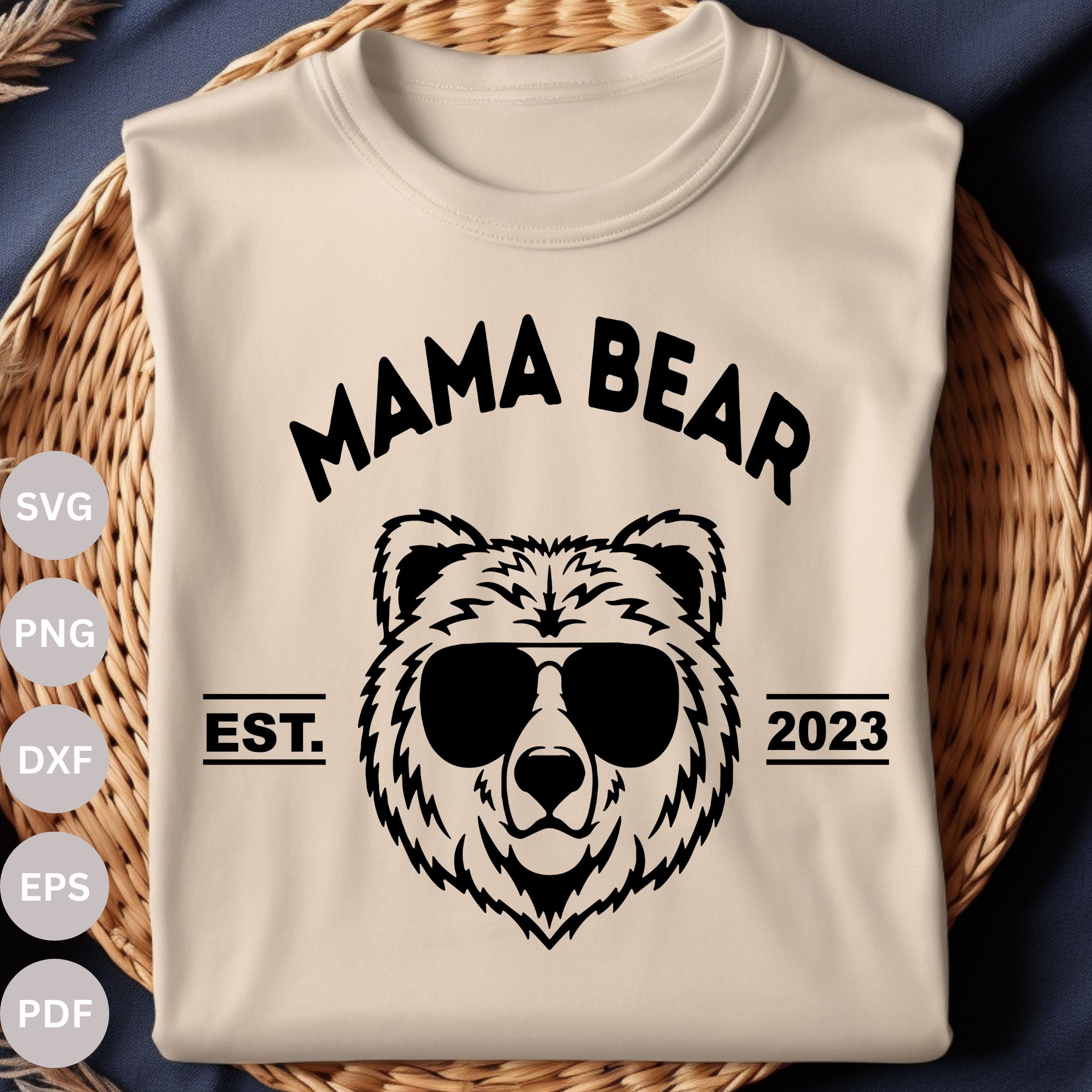 Mama Bear Baby Bear SVG, Cool Bear Face Svg, Bear Face Svg, Baby Bear ...