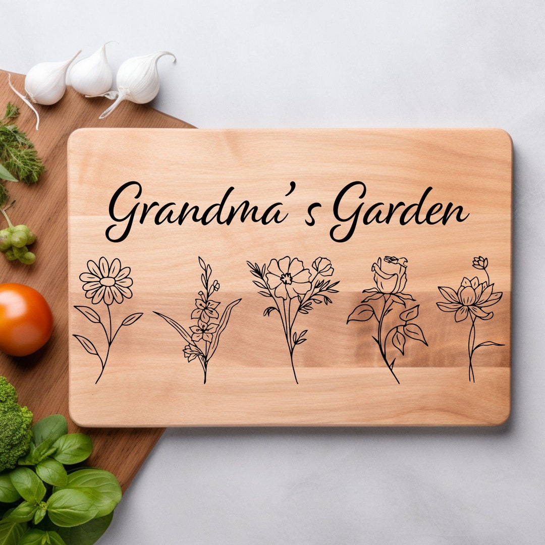 Grandma's Garden Birth Flower SVG, Birth Flower Mom Svg, Gifts for ...