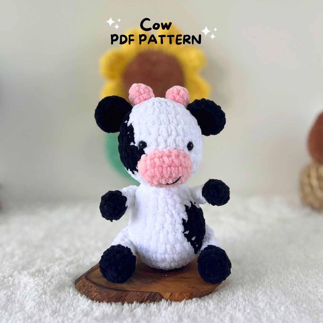 Cow Crochet Pattern, Cow Plush Pattern, Farm Animals Pattern, Cow ...