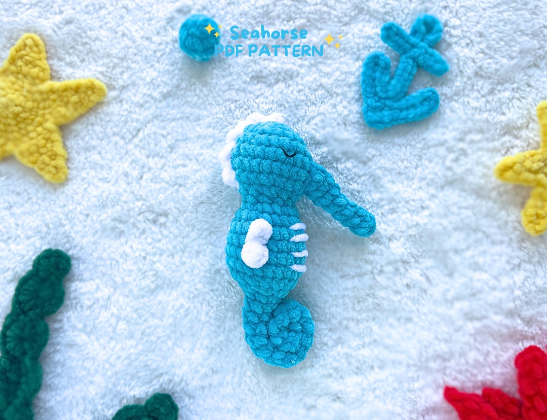 Seahorse Crochet Pattern, Sea Animals Pattern, Ocean Toys Pattern ...