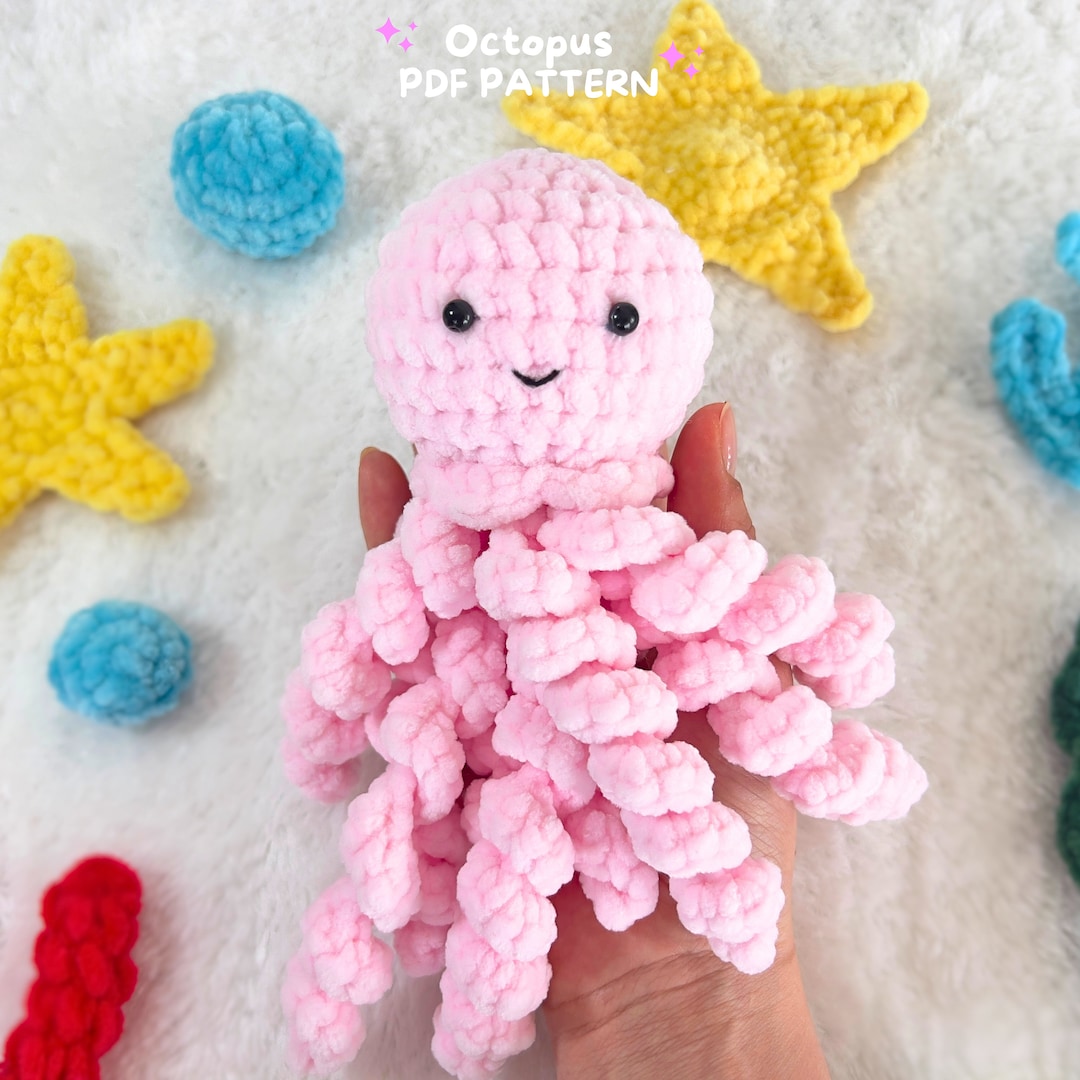 Octopus Crochet Pattern, Octopus Plush Pattern, Sea Animals Pattern ...