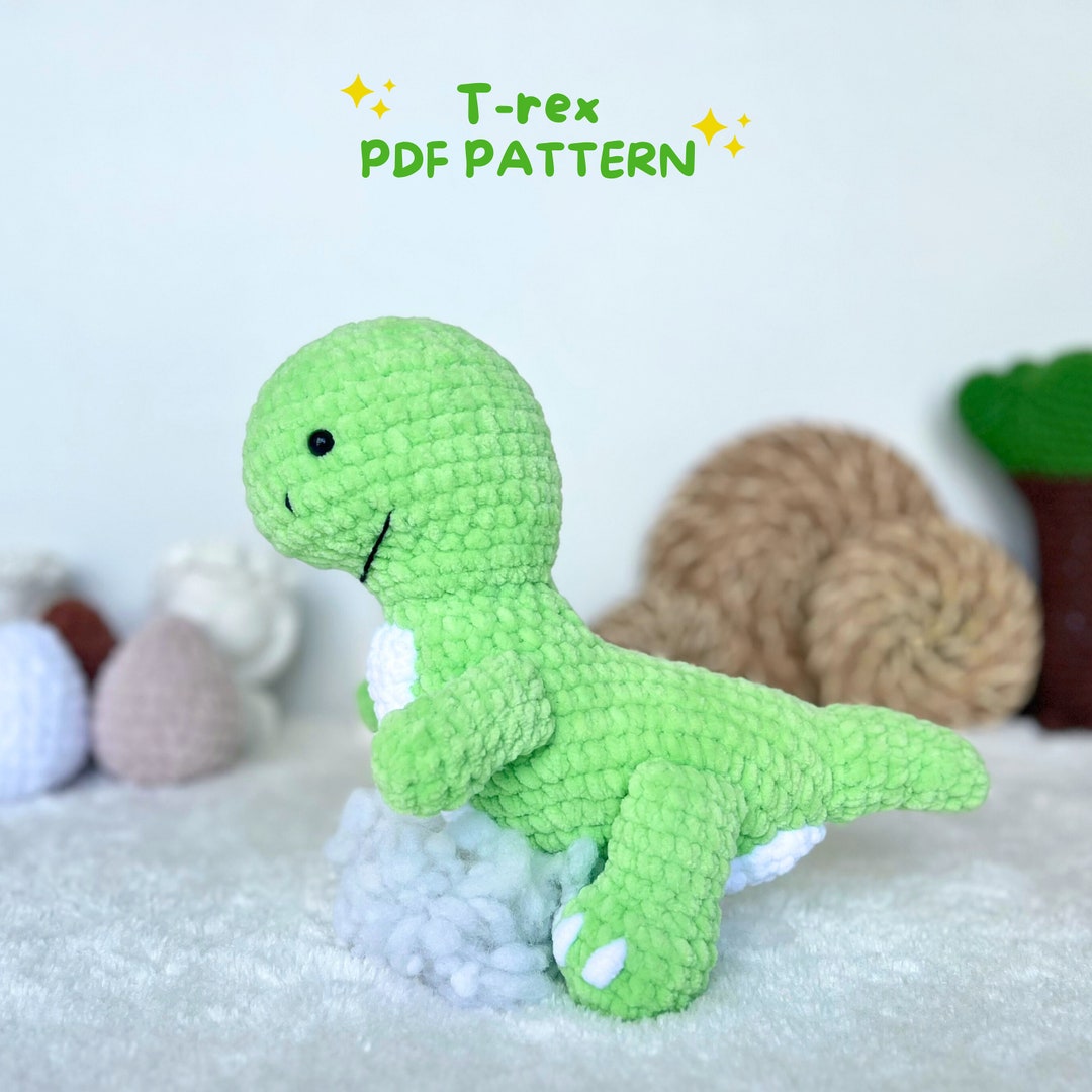 Trex Crochet Pattern, Dinosaur Crochet Pattern, Dinosaur Plush Pattern, Dinosaur Amigurumi ...
