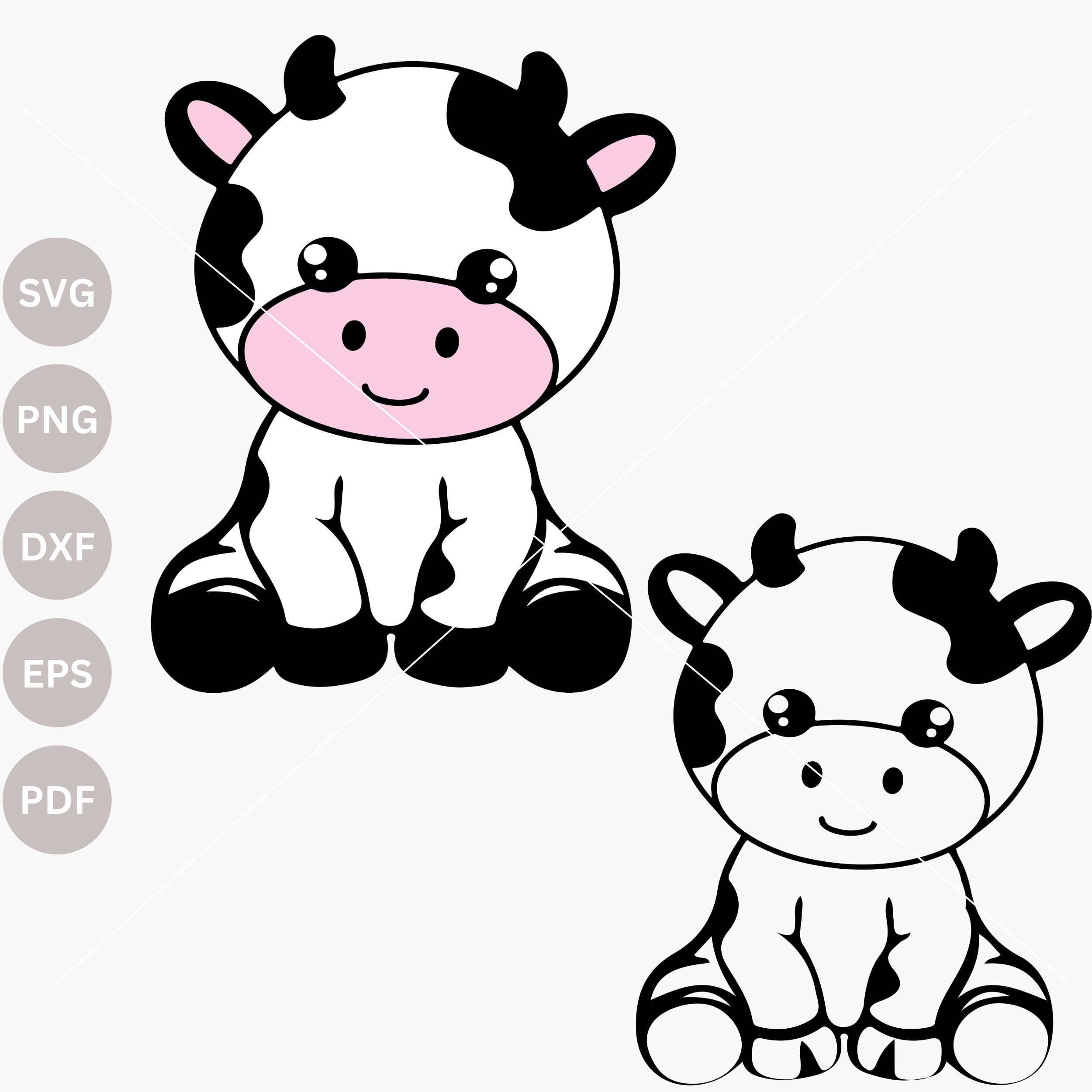 Cute Cow SVG, Baby Cow Svg, Cow Svg, Cow Print Svg, Kid Farm, Boy Girls ...