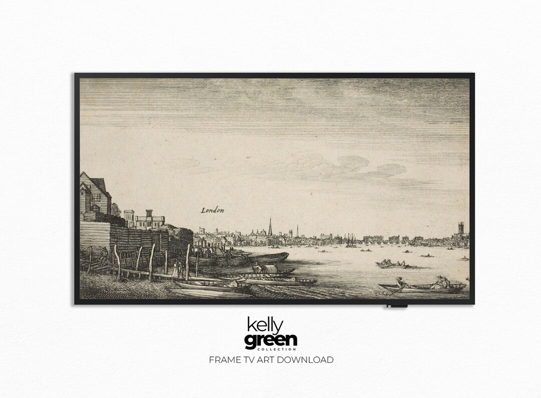 Vintage Frame TV Art | Drawing | Illustration | Etching | Cityscape ...