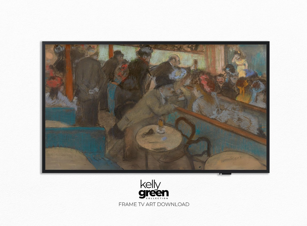 Vintage Frame TV Art | Painting | Degas | Cafe | French Art ...