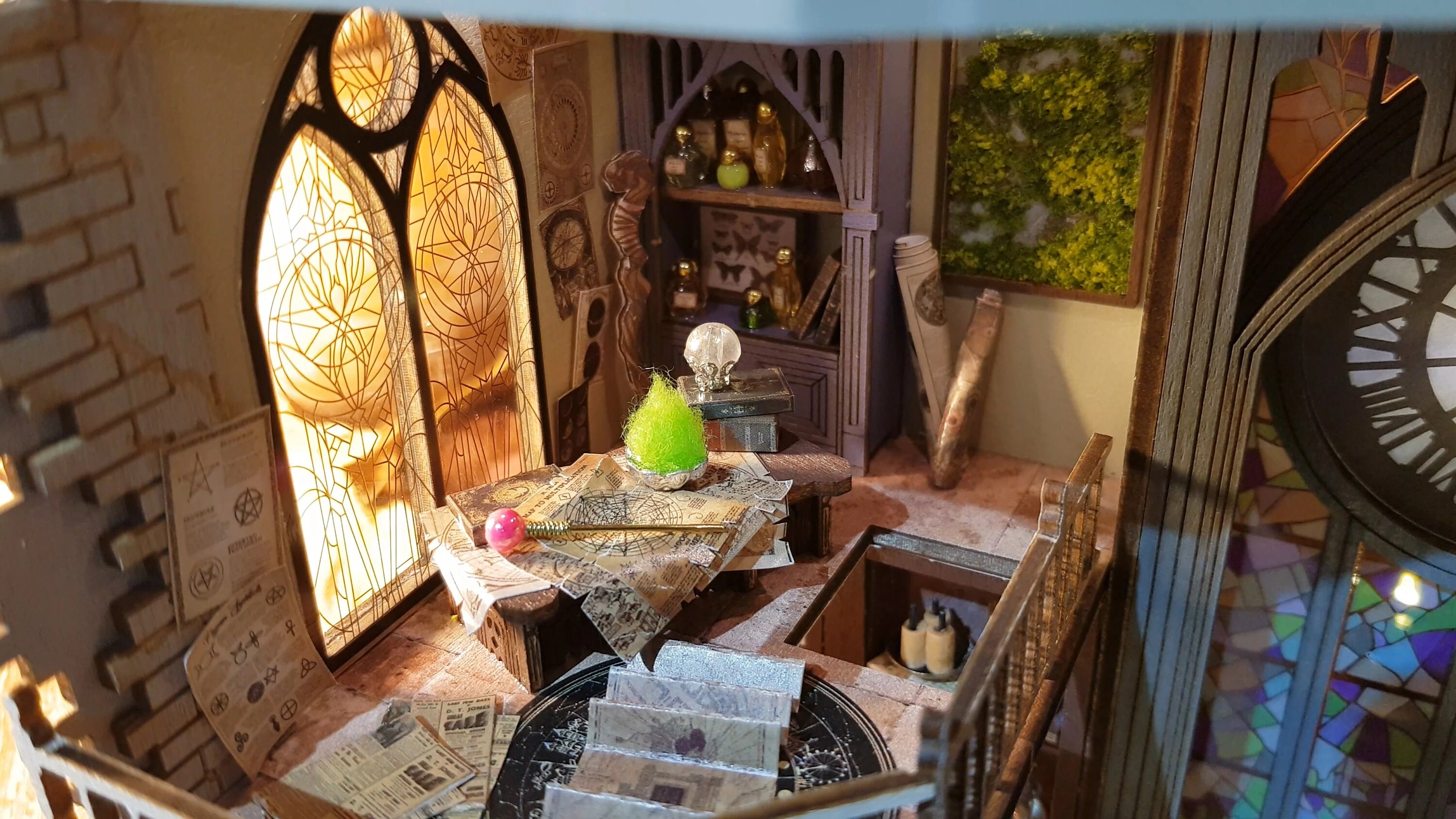 Fantasy Magic House DIY Miniature RPG Wooden Magical Shop Dollhouse ...