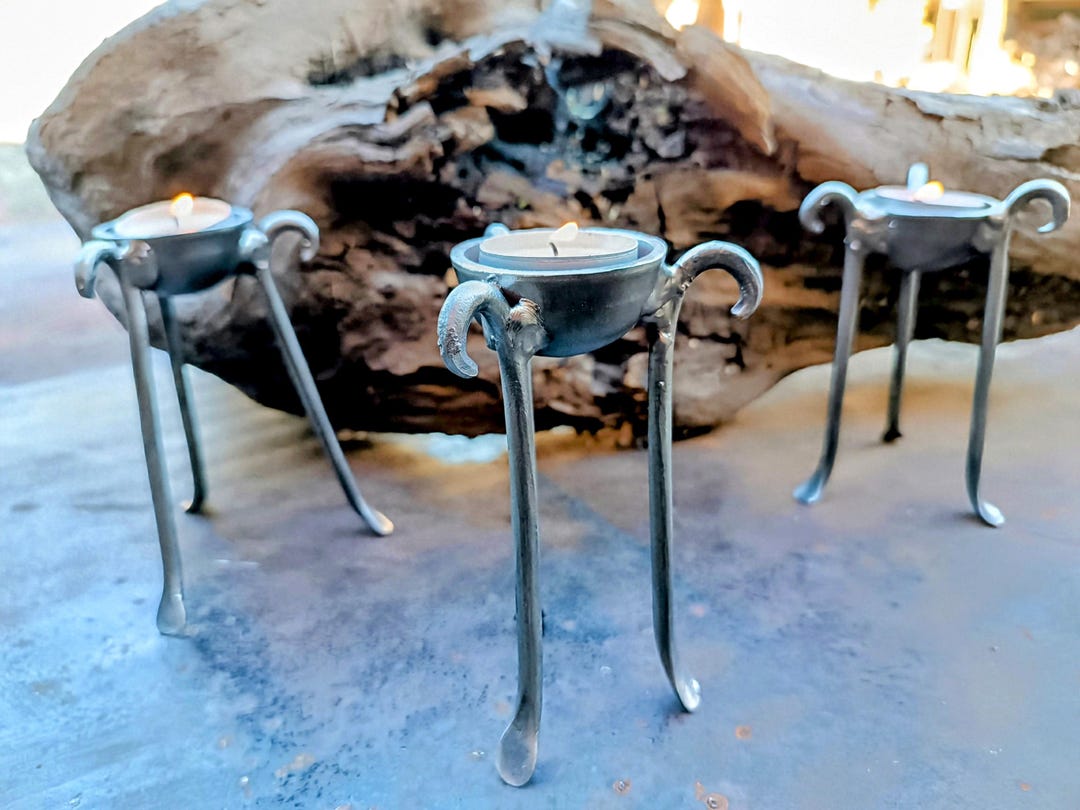 Forged Steel Tripod Cauldron Brazier: Witchcraft Altar Decor, Pack of 3 ...