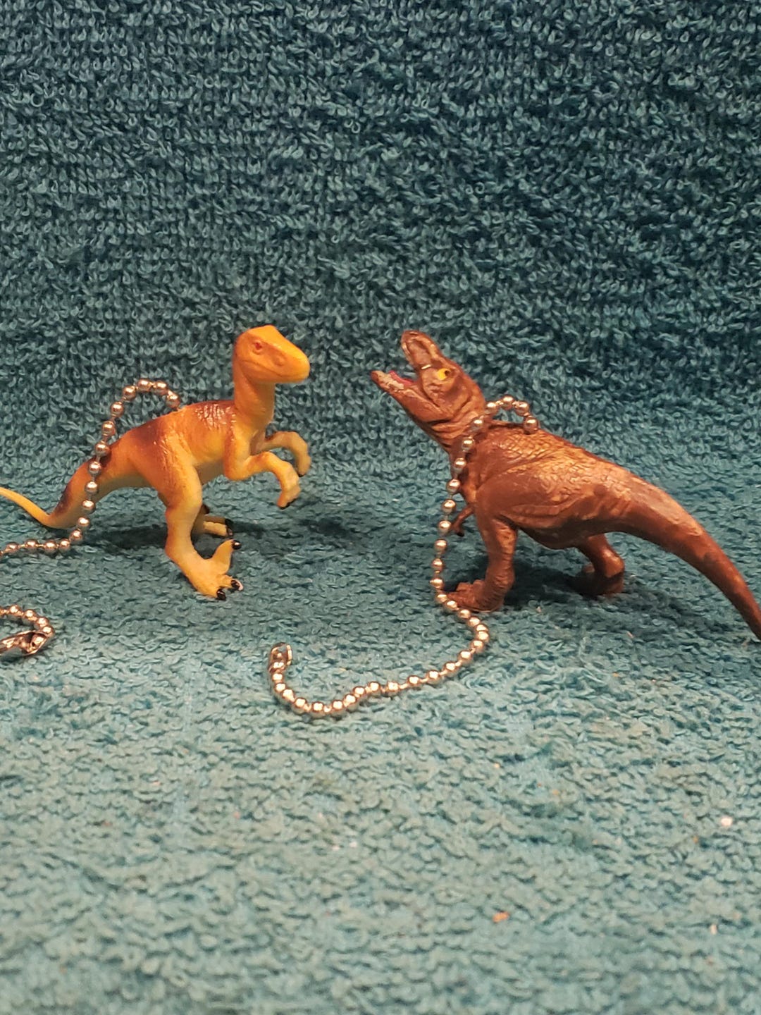 Jurassic Handmade Custom T-rex and Raptor Light Pull and Fan Pull Set ...